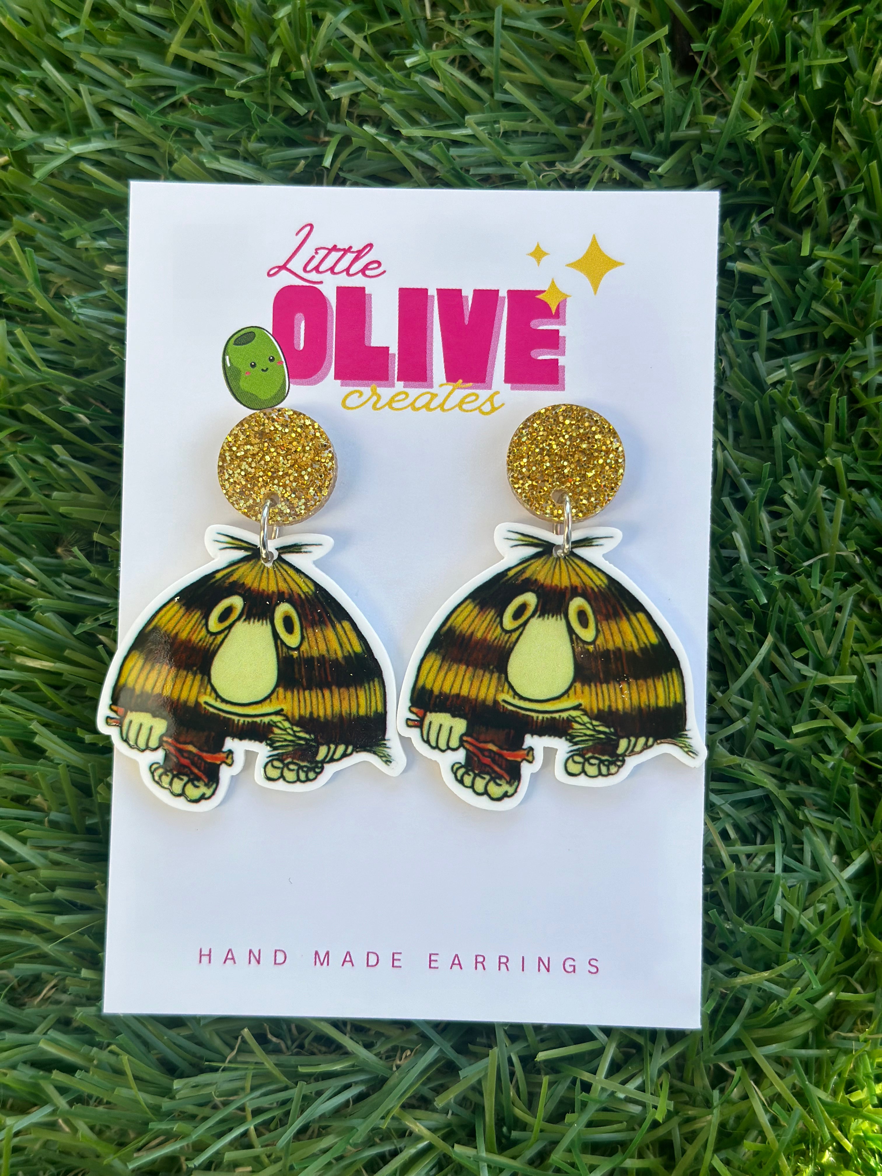 Grug Book Week Stud or Dangle Earrings – Little Olive Creates